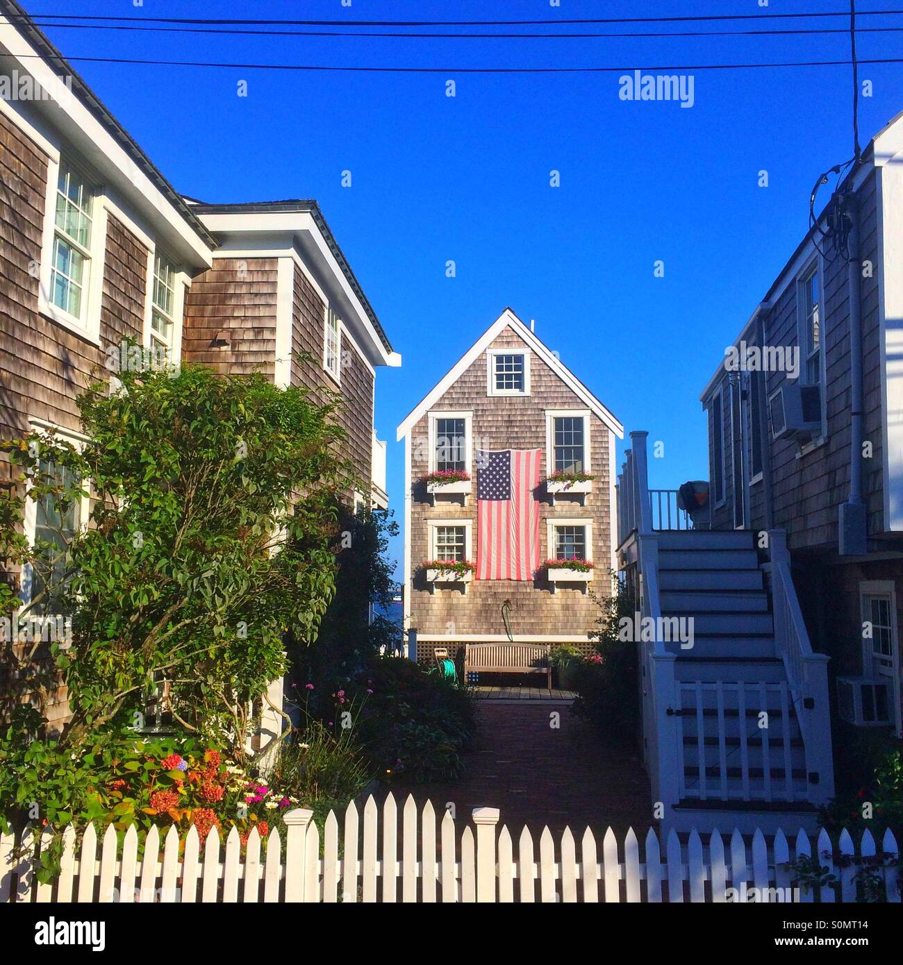 House on Commercial Street, Provincetown, Cape Cod, Massachusetts, USA ...