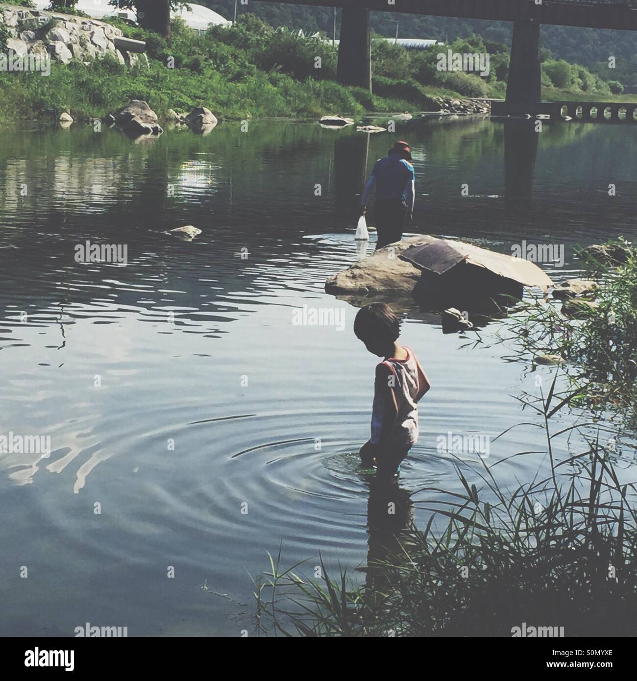 Boy river hi-res stock photography and images - Alamy