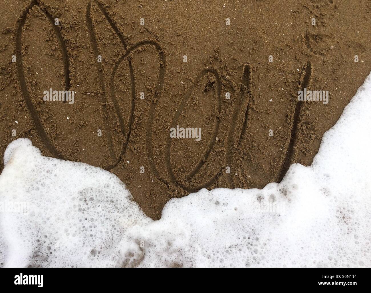 Name in the sand hi-res stock photography and images - Alamy