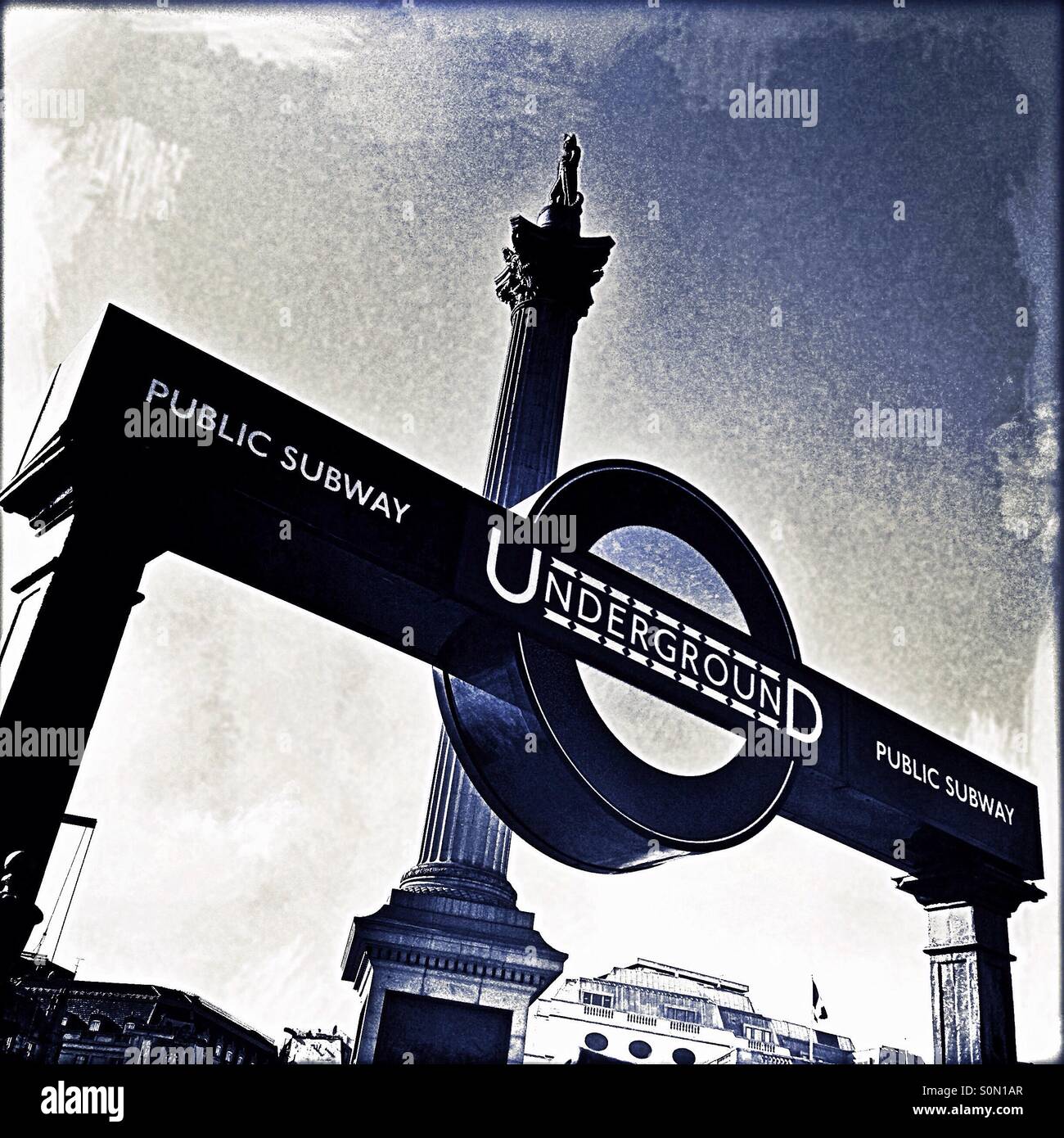 Trafalgar Square Tube Station Sign High Resolution Stock Photography ...