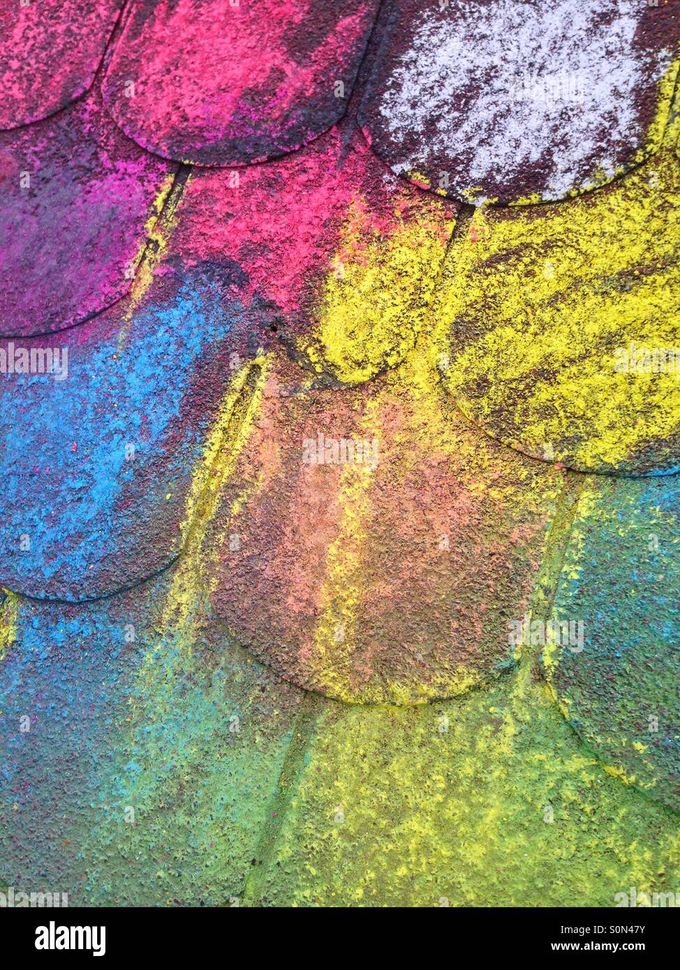 A chalk coloured roof of a play house in the garden of a daycare centre ...