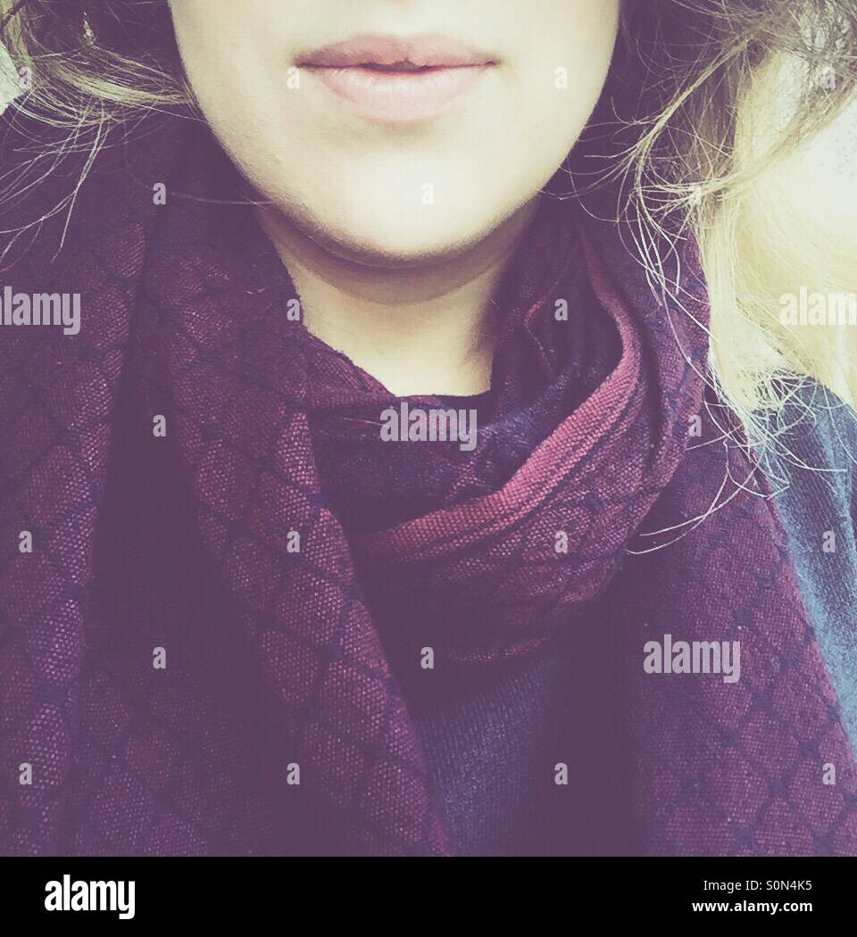 Girl winter scarf hi-res stock photography and images - Alamy