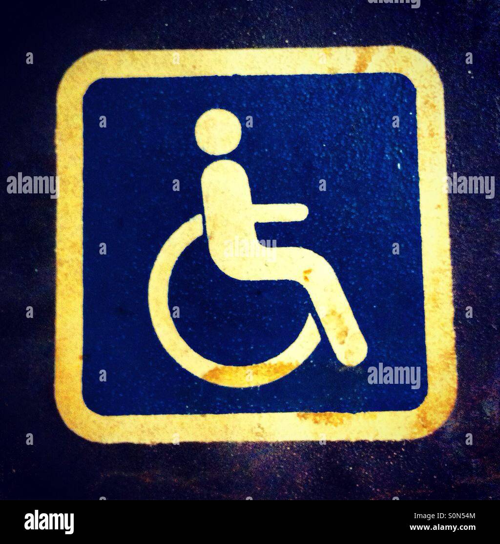Disabled people sign Stock Photo - Alamy