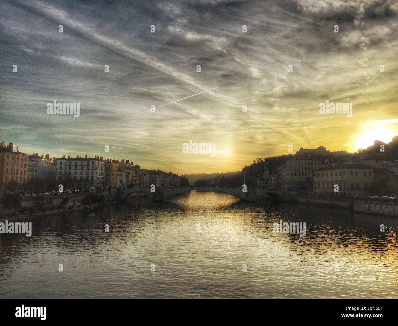 Saone River, Lyon, France Stock Photo - Alamy