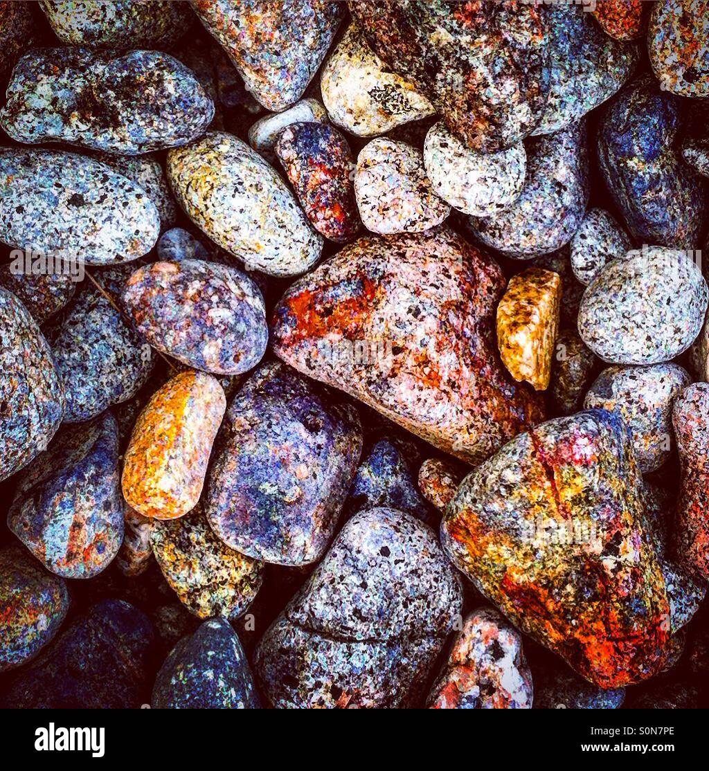Wet rocks stones top view Stock Photo - Alamy