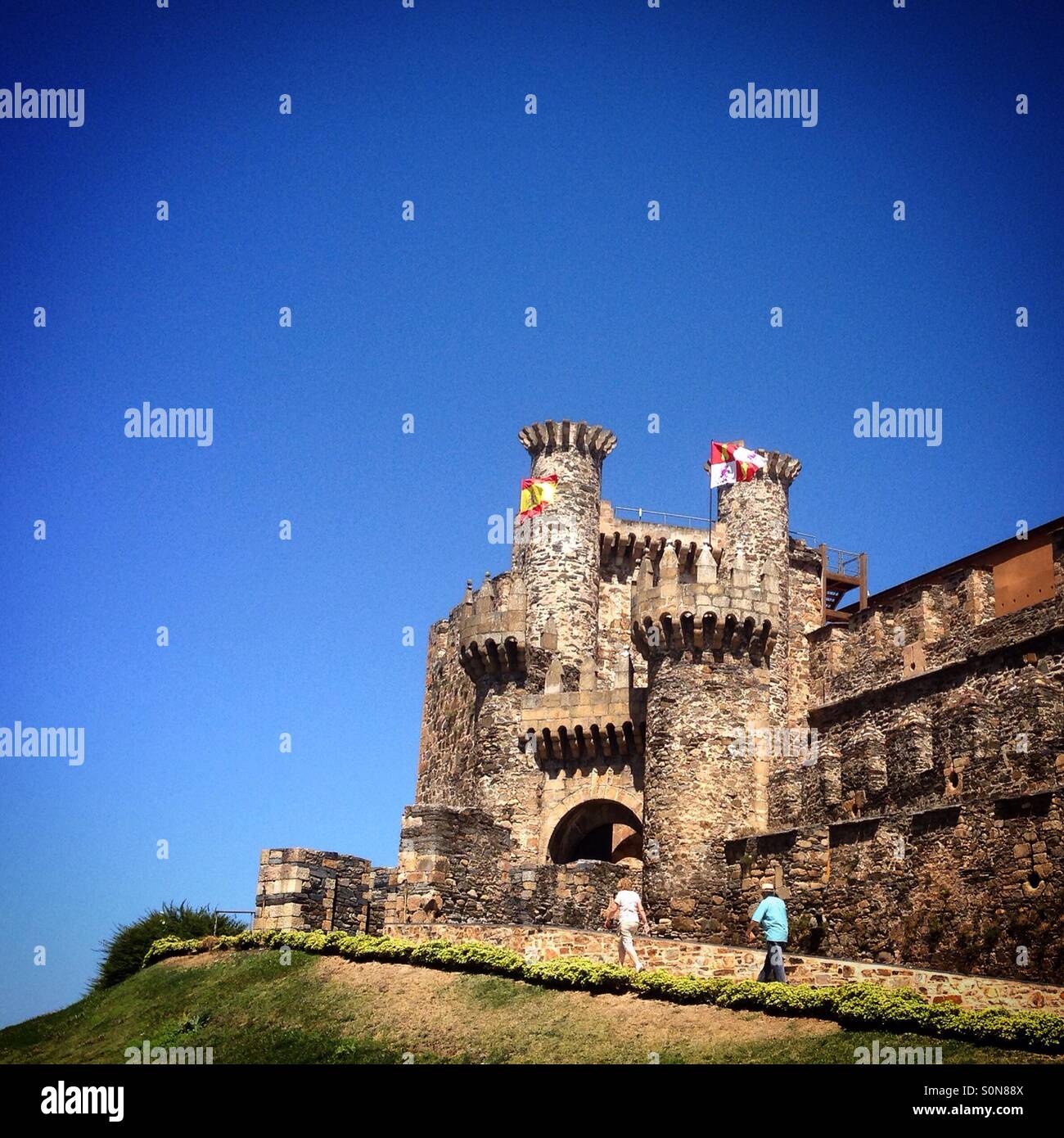 A Templars castle in Ponferrada, Castilla Leon, Spain Stock Photo - Alamy