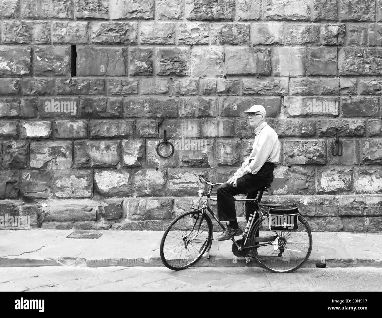 Old man bicycle hi-res stock photography and images - Alamy