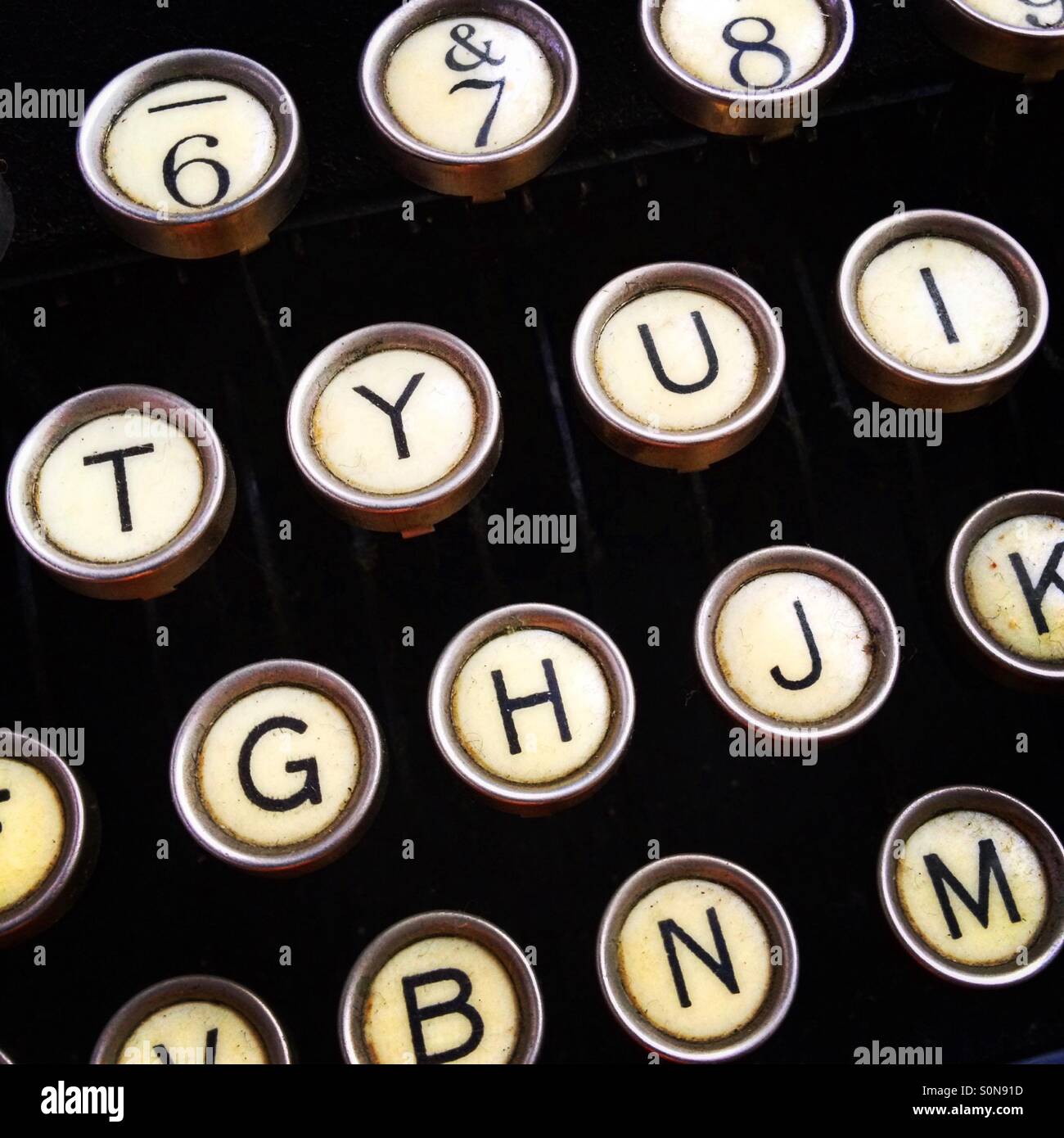 Old typewriter keys Stock Photo - Alamy