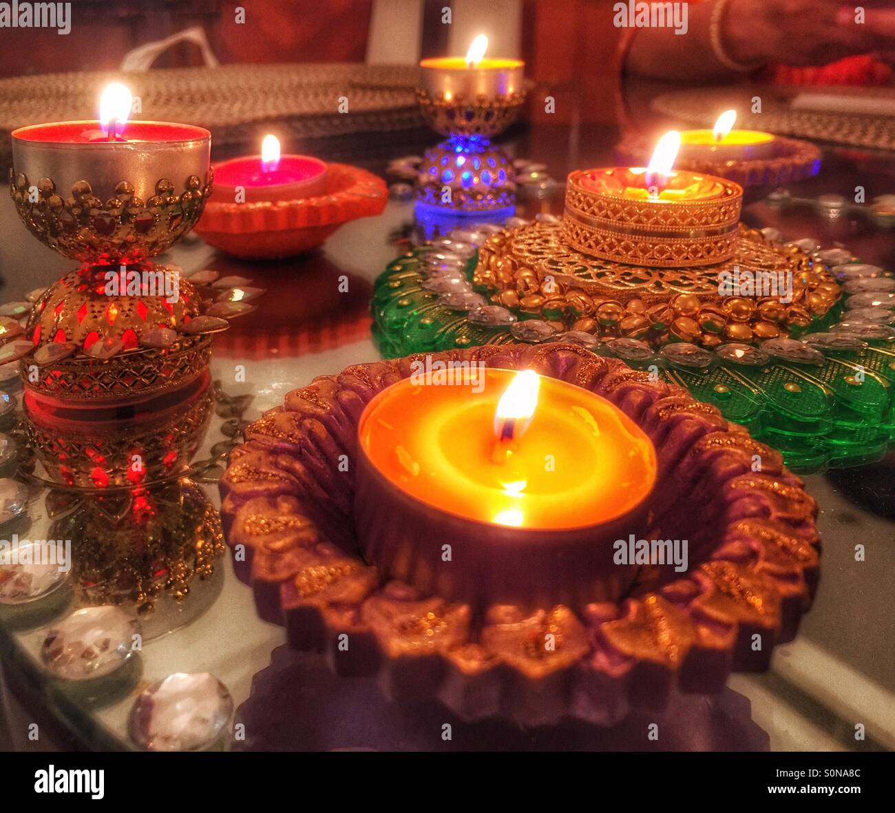 Diwali tea lights hi-res stock photography and images - Alamy