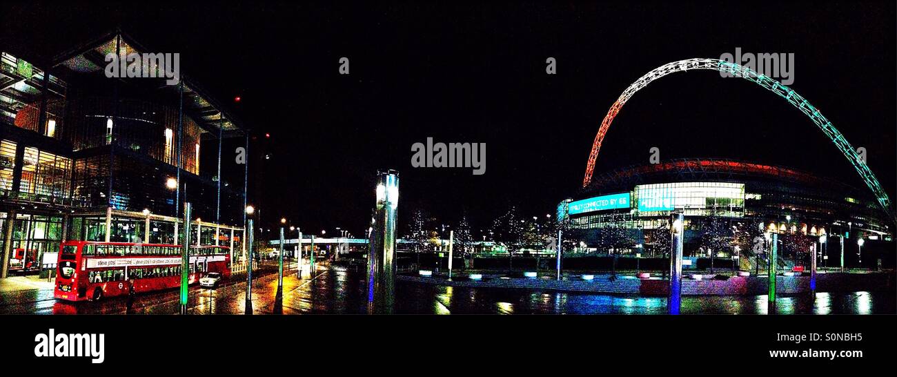 Wembley stadium view night hi-res stock photography and images - Alamy