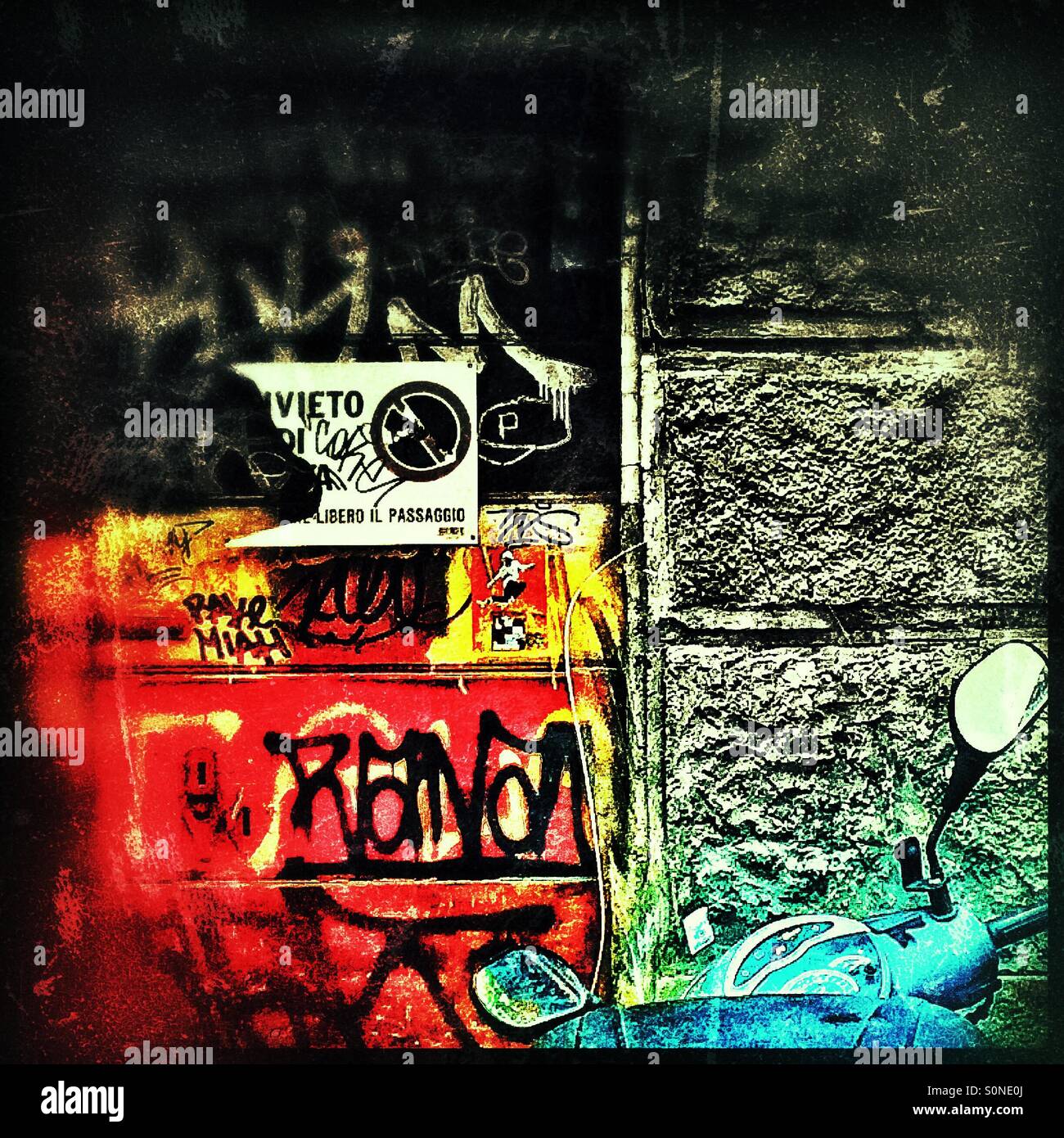 Street art graffiti no entry hi-res stock photography and images - Alamy