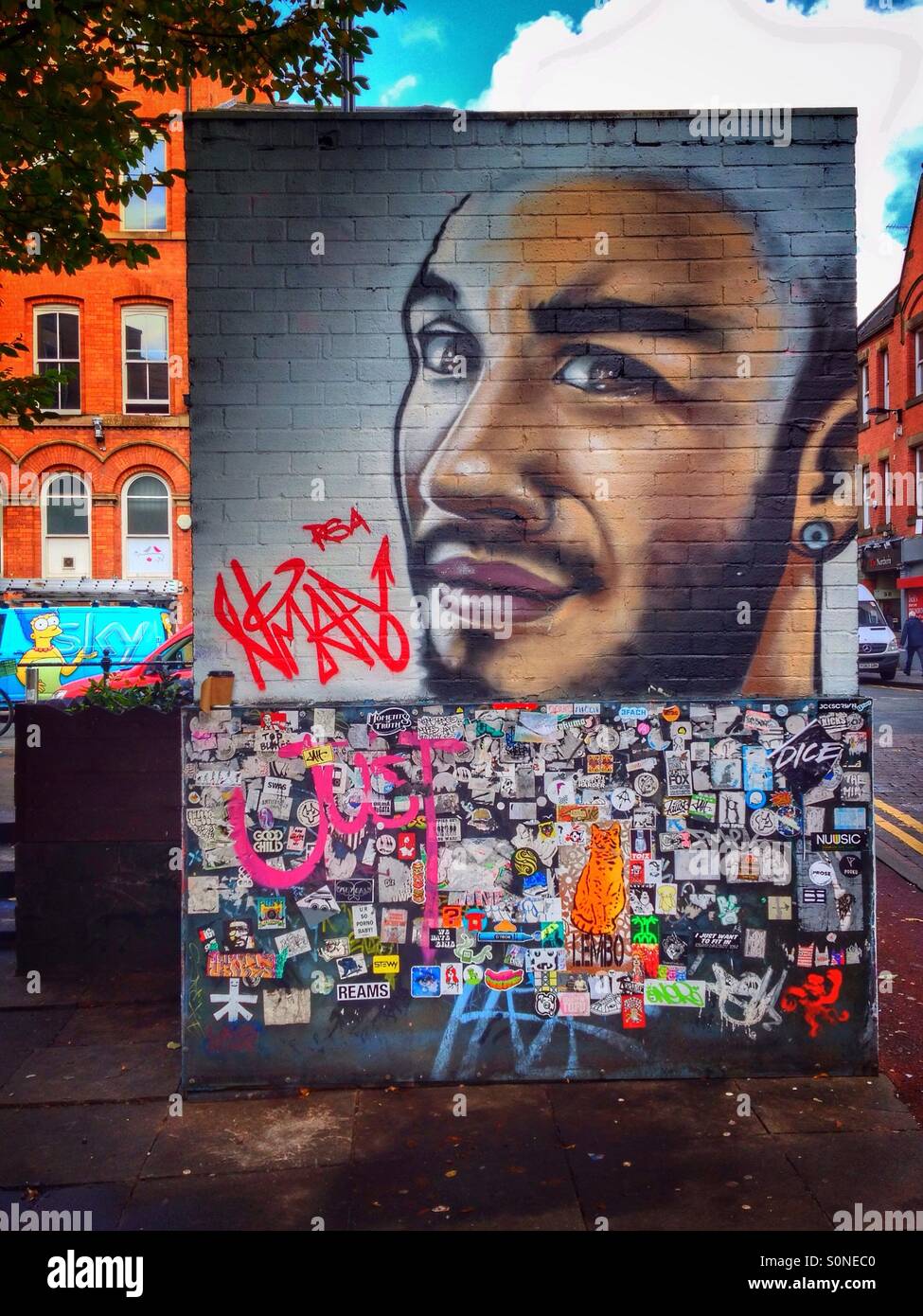 Graffiti street art manchester hi-res stock photography and images - Alamy