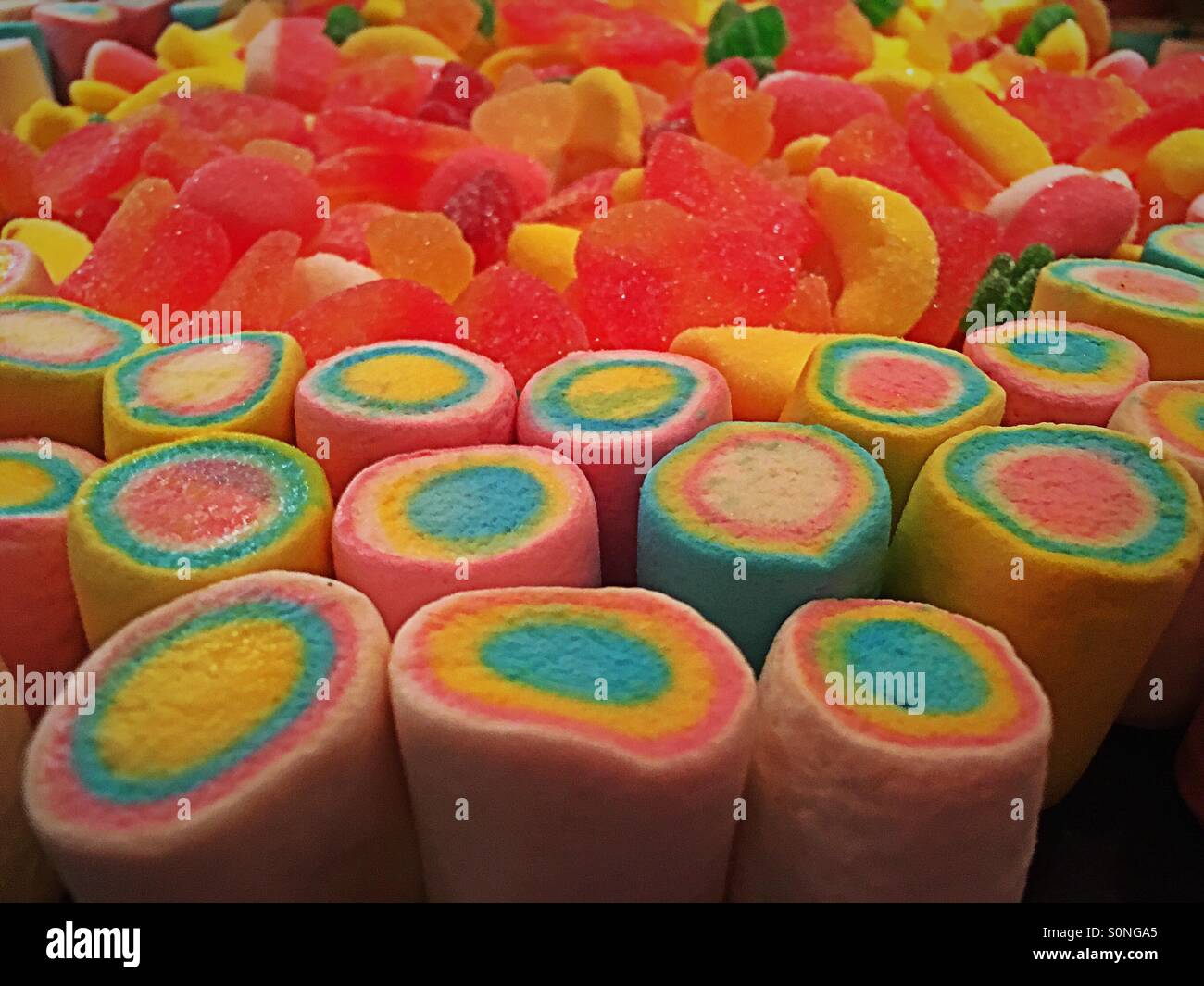 Bright coloured candy sweets Stock Photo - Alamy