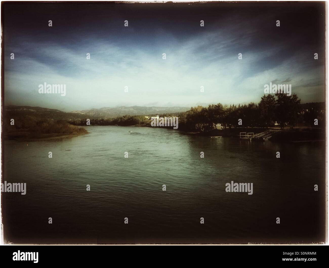 The River Ebro [Riu Ebre] at Mora d'Ebre, Spain Stock Photo - Alamy
