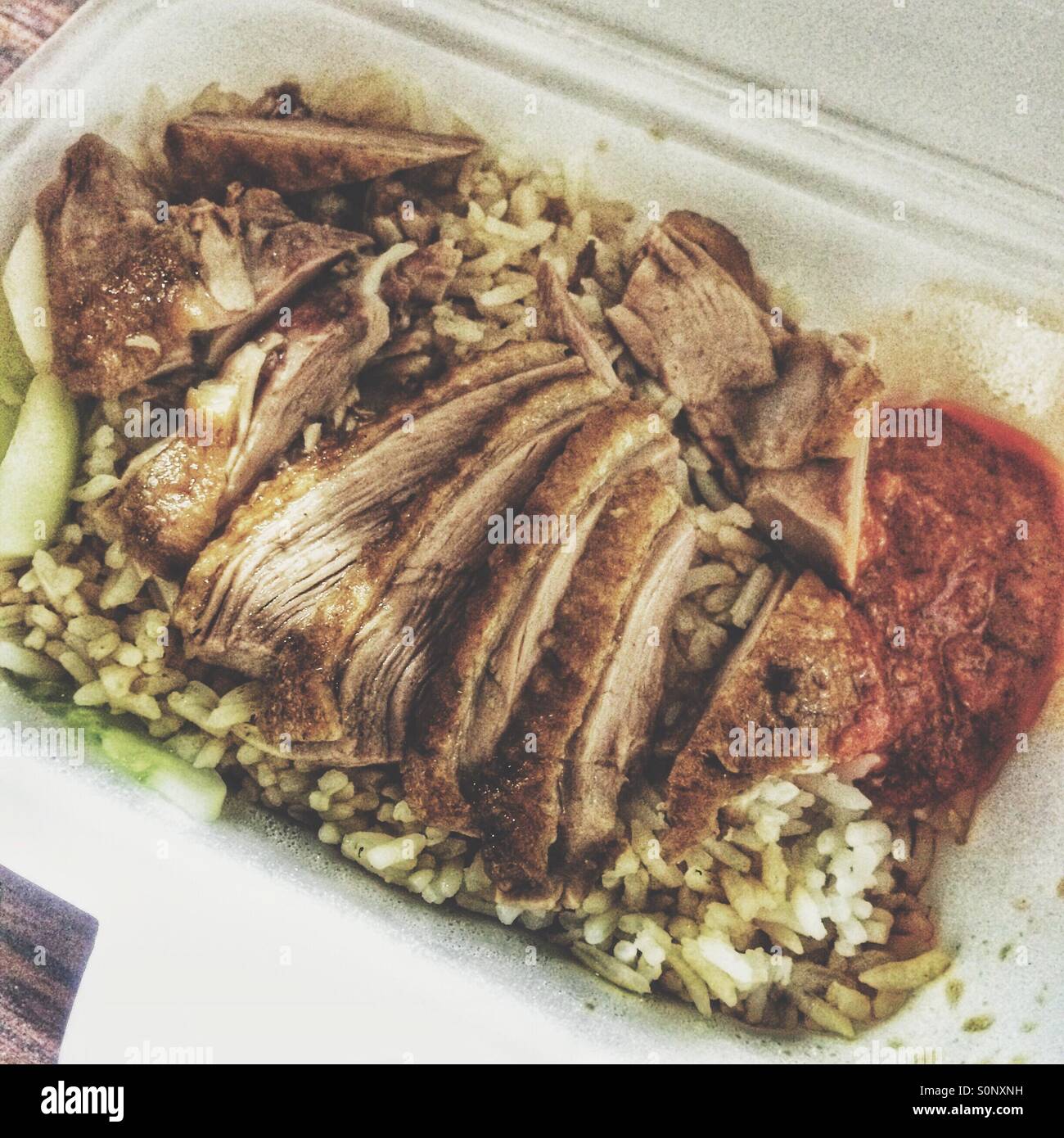 Malaysian Teochew duck rice Stock Photo - Alamy