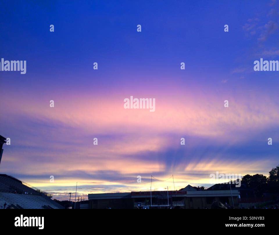 Sunset at Jacksonville State University Stadium Stock Photo - Alamy