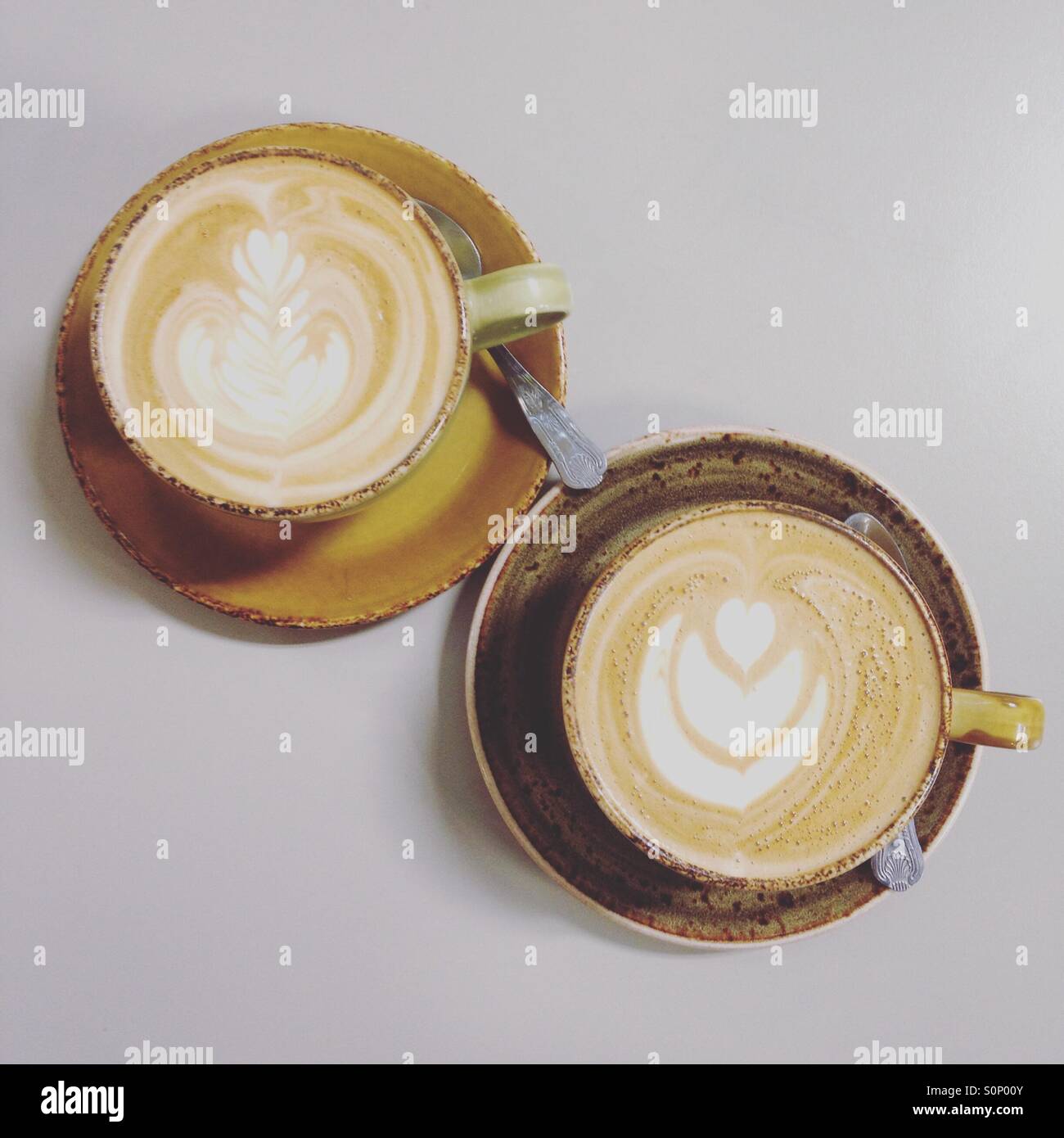 Two coffee cups Stock Photo - Alamy