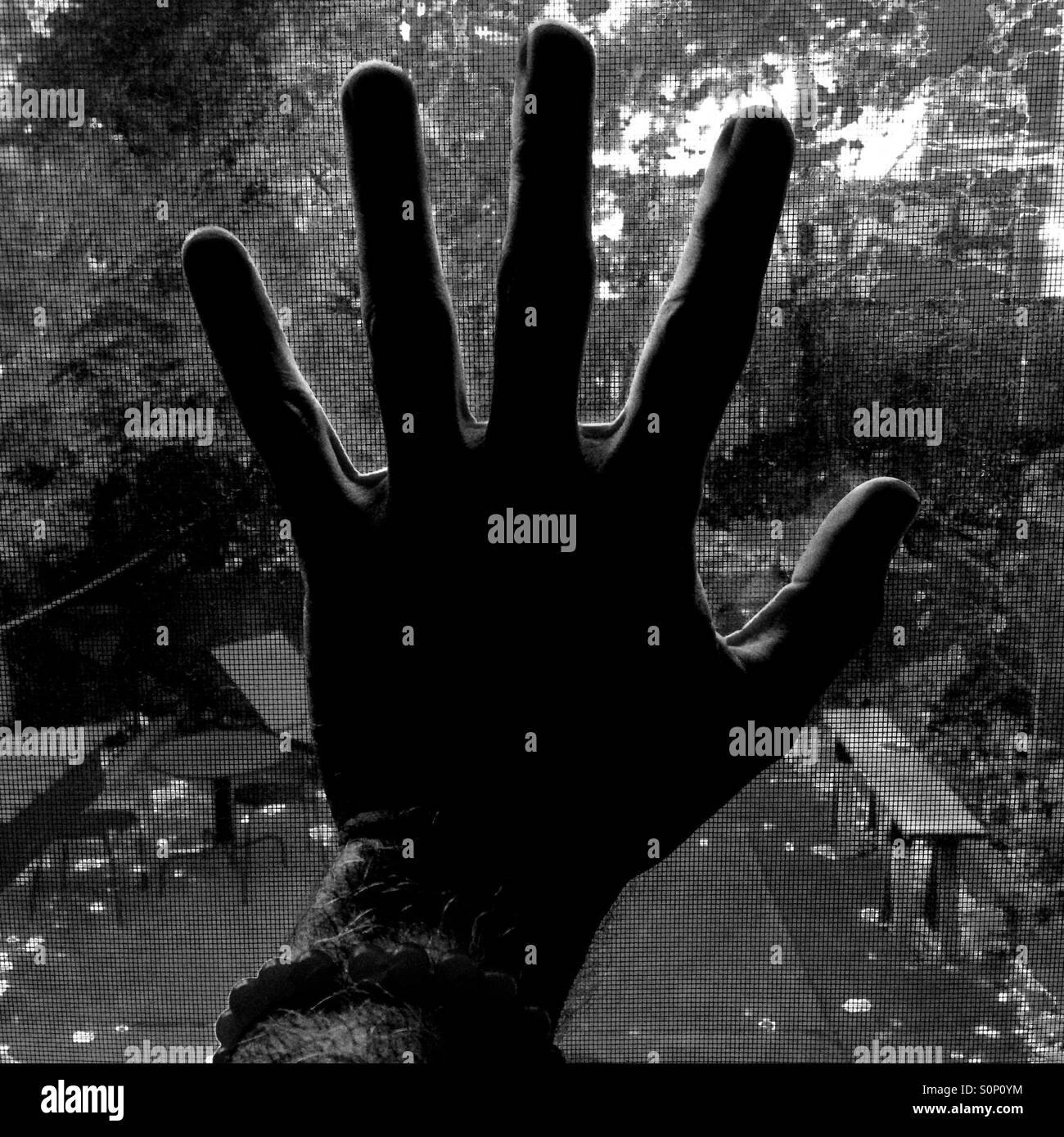 Five fingers hand Black and White Stock Photos & Images - Alamy