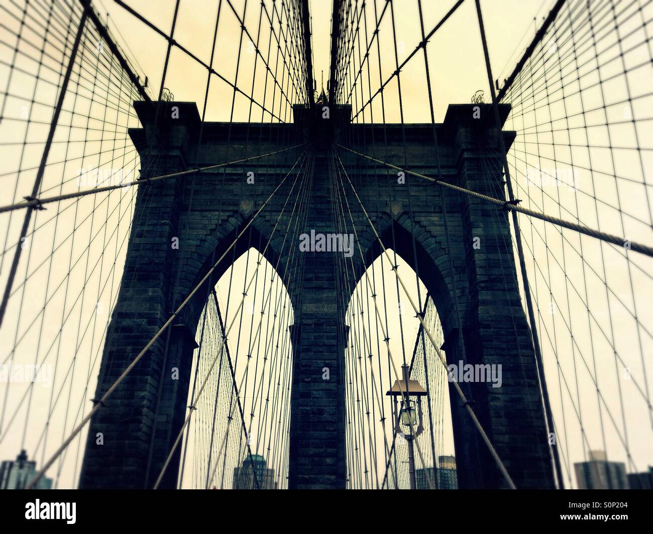 Neo gothic bridge tower cable hi-res stock photography and images - Alamy