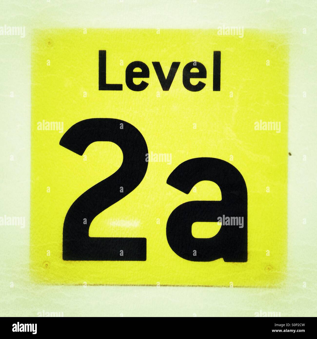 Yellow Level 2a sign Stock Photo - Alamy