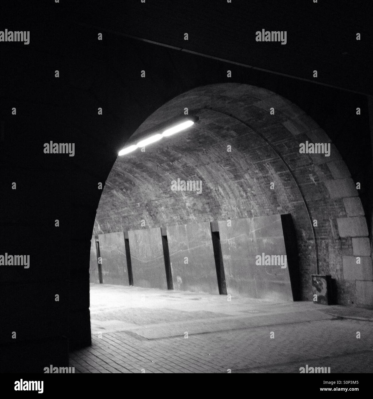 Tunnel at Night Stock Photo - Alamy