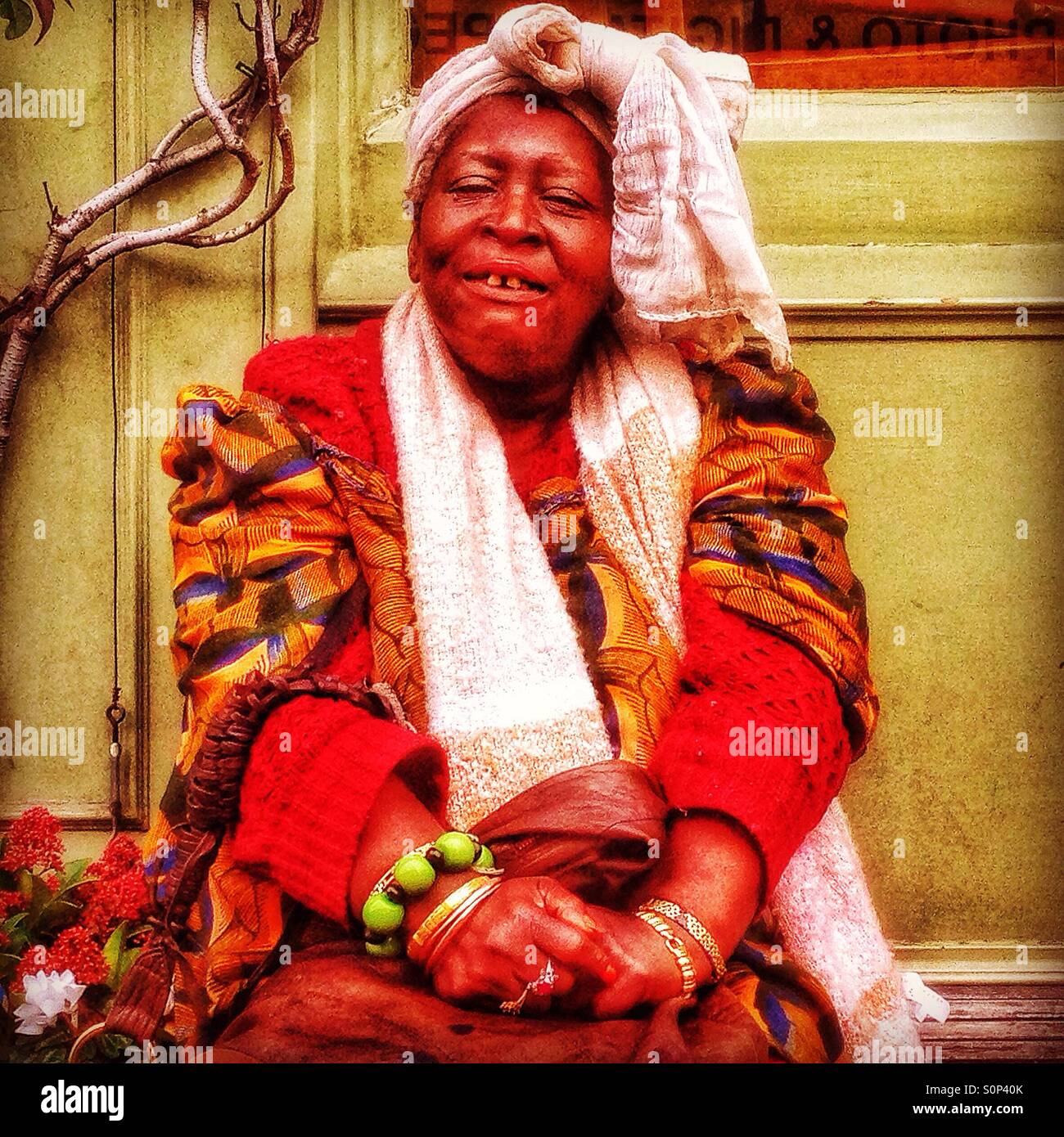 An African lady Stock Photo - Alamy