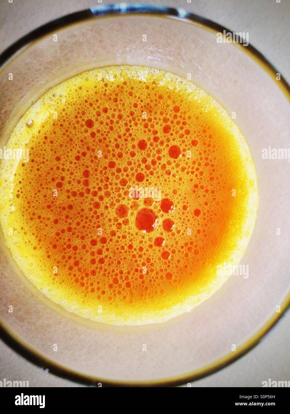Orange juice, from above Stock Photo - Alamy