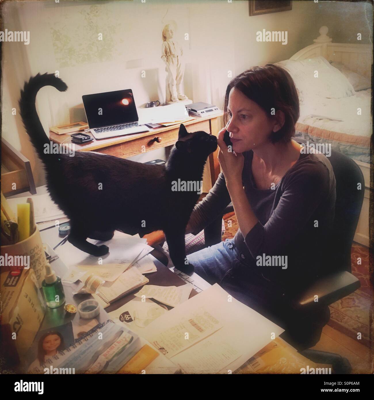 Work interrupted hi-res stock photography and images - Alamy