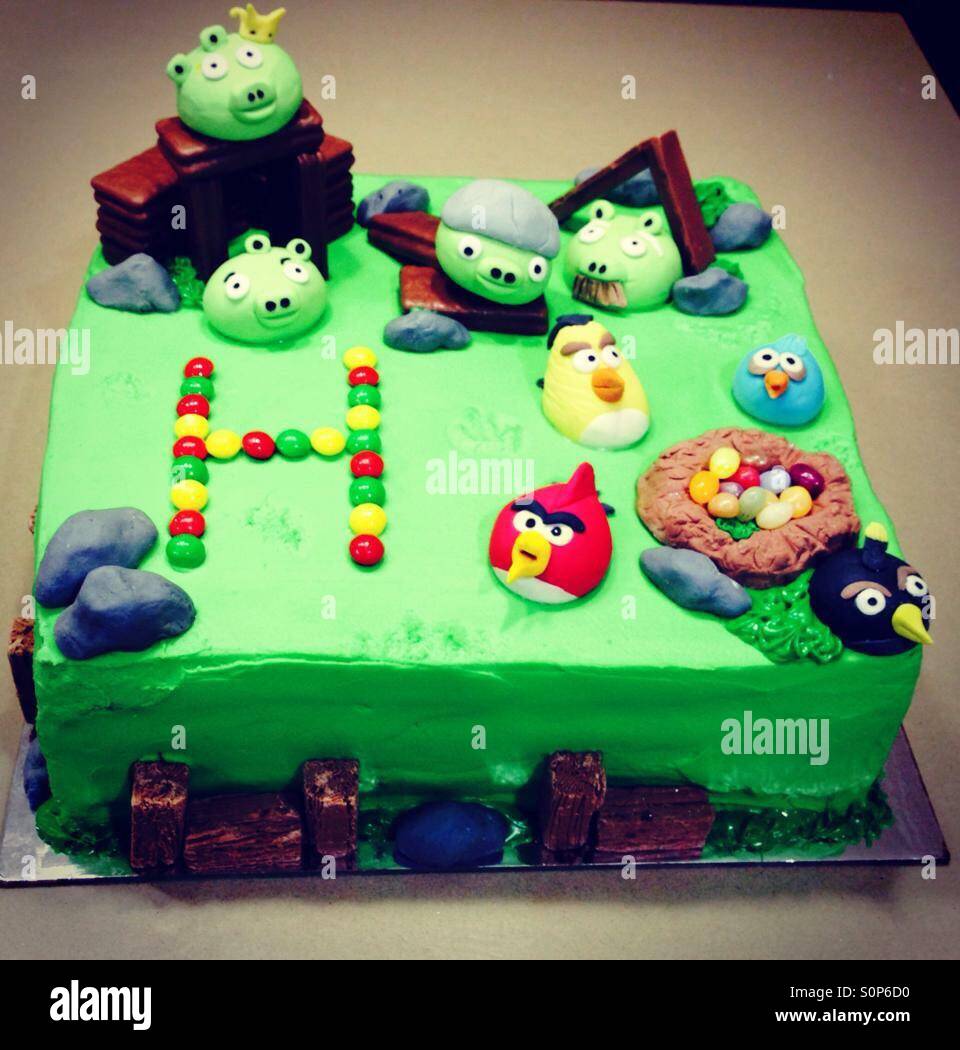 Angry Birds Birthday Surprise Stock Photo - Alamy