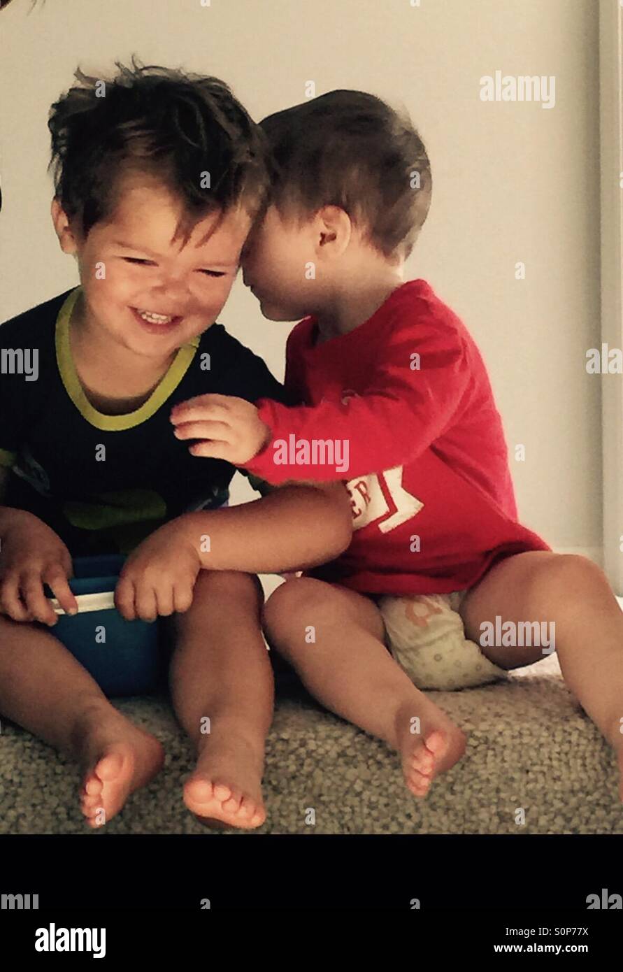 Brothers enjoying the moment Stock Photo - Alamy