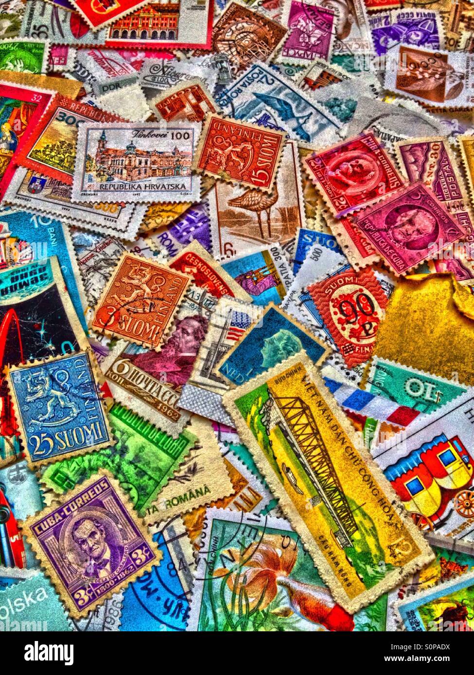 World of stamps hi-res stock photography and images - Alamy