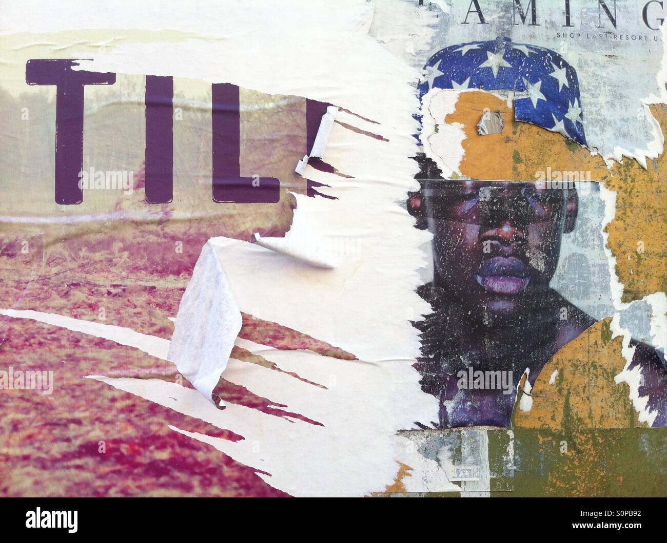 Urban street art torn posters hi-res stock photography and images - Alamy