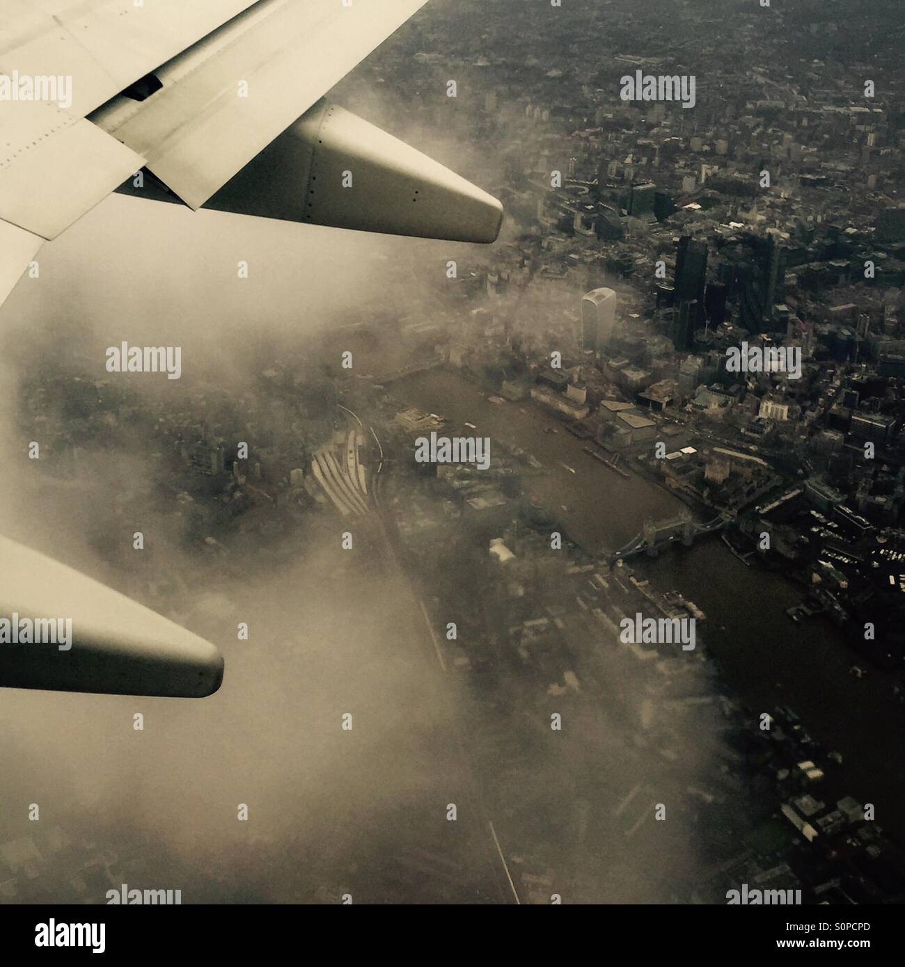 Flying over London Stock Photo - Alamy