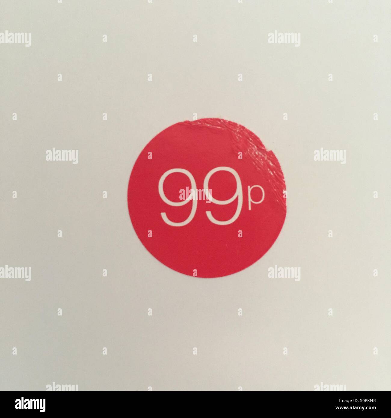 99p sticker hi-res stock photography and images - Alamy