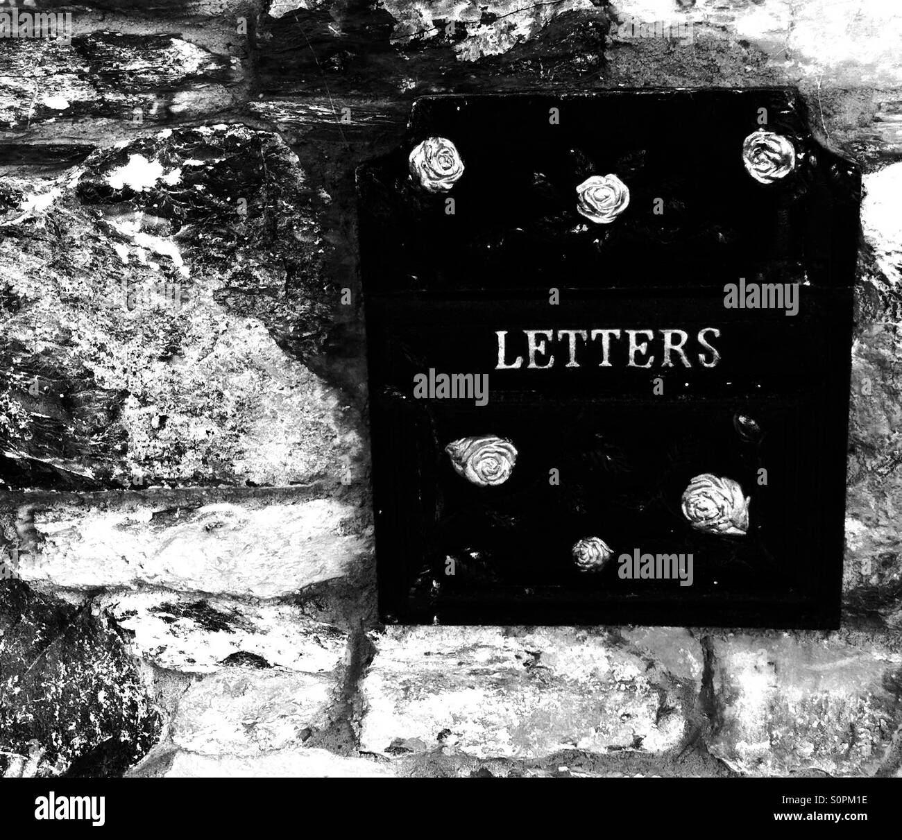 Old fashioned letter box Black and White Stock Photos & Images - Alamy