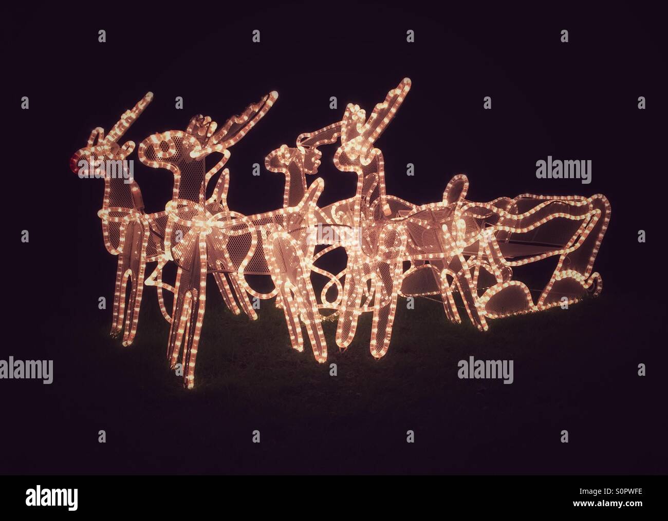 Santa sleigh lights hi-res stock photography and images - Alamy