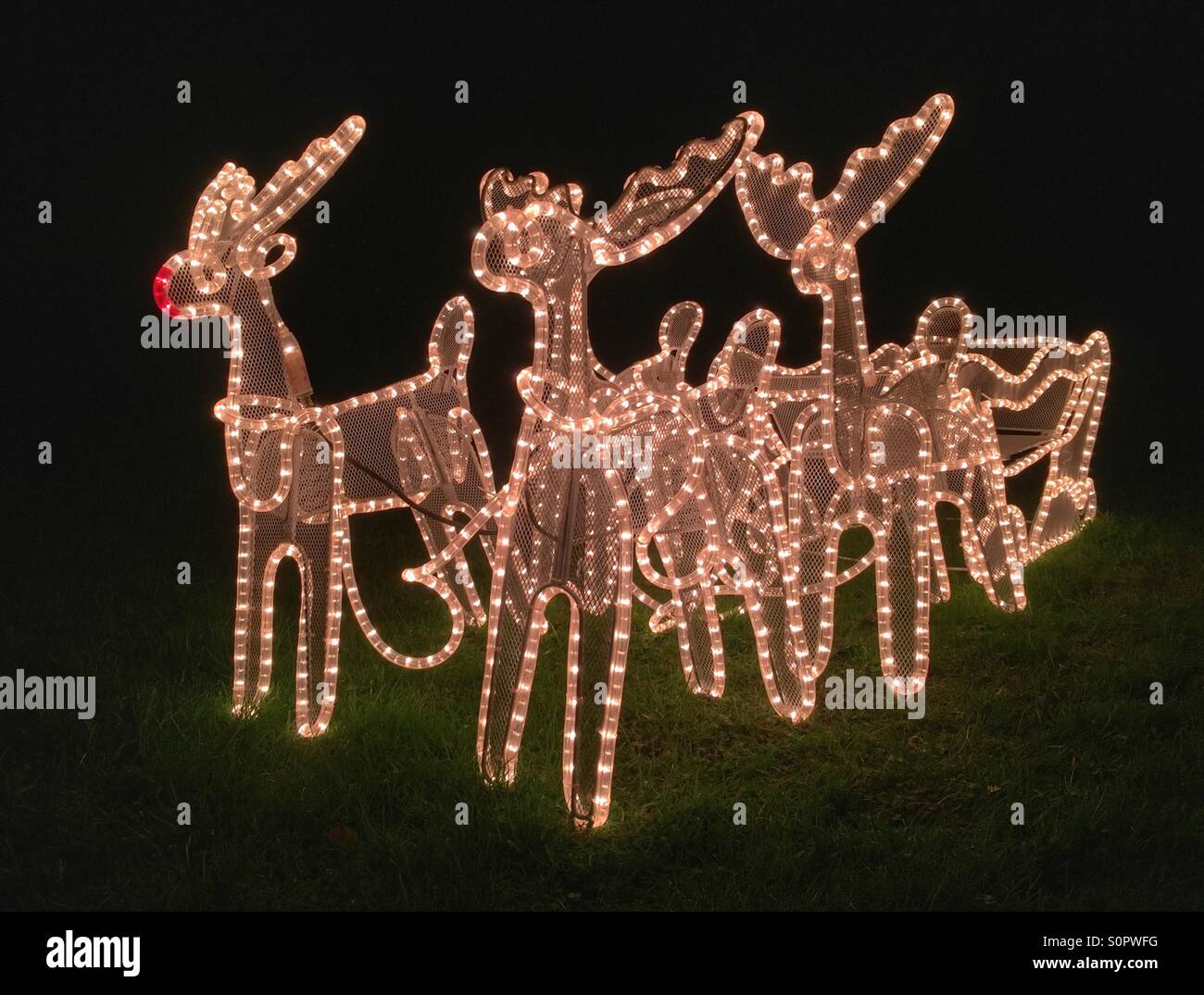 Santa sleigh lights hi-res stock photography and images - Alamy