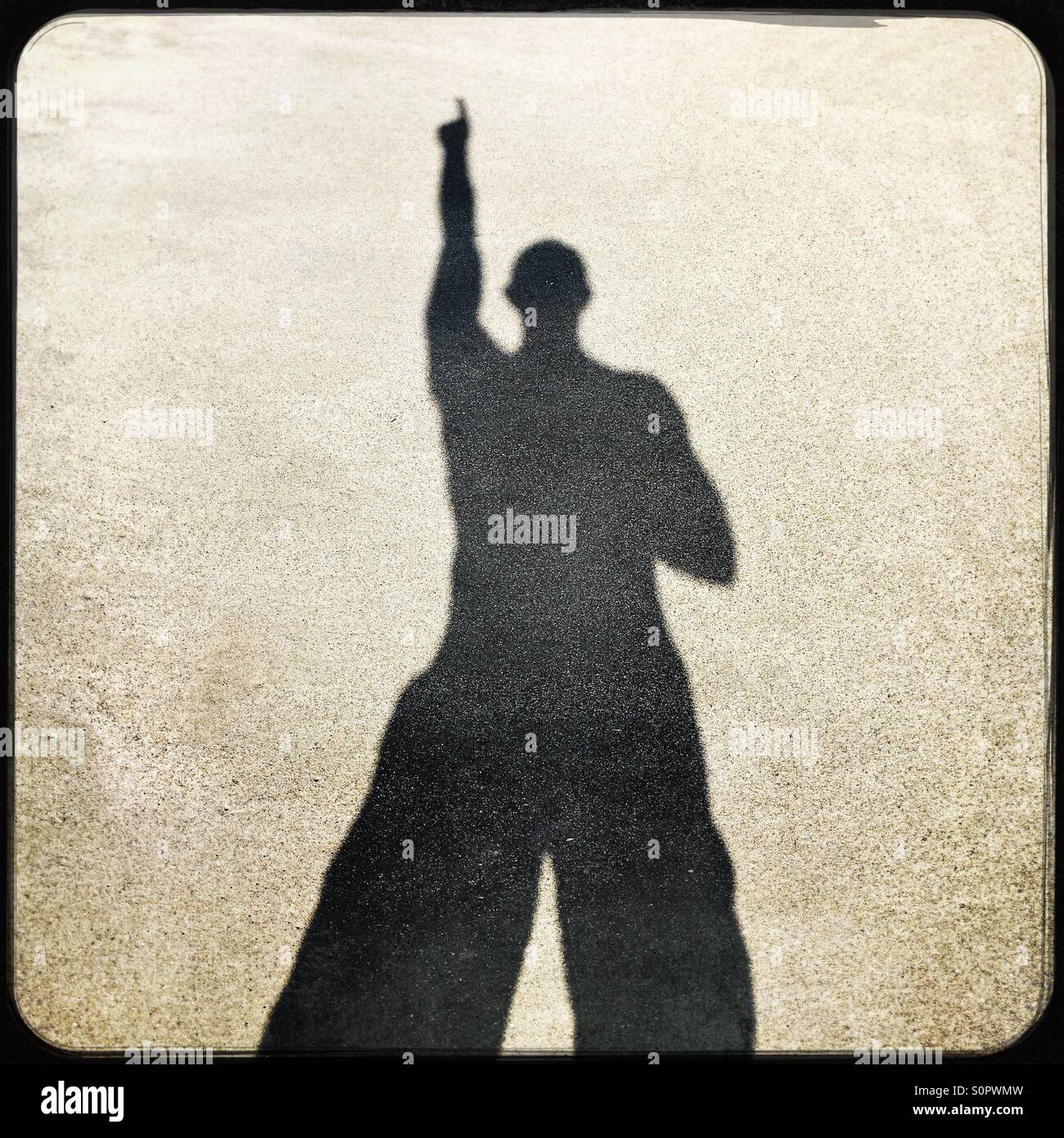 Finger pointing silhouette hi-res stock photography and images - Alamy
