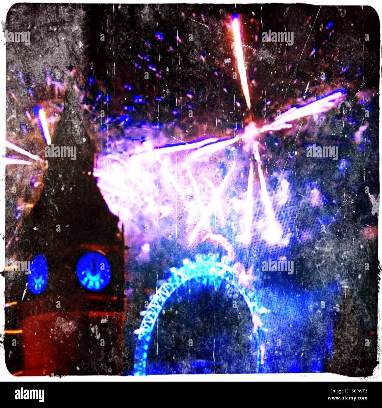 London eye firework hi-res stock photography and images - Alamy