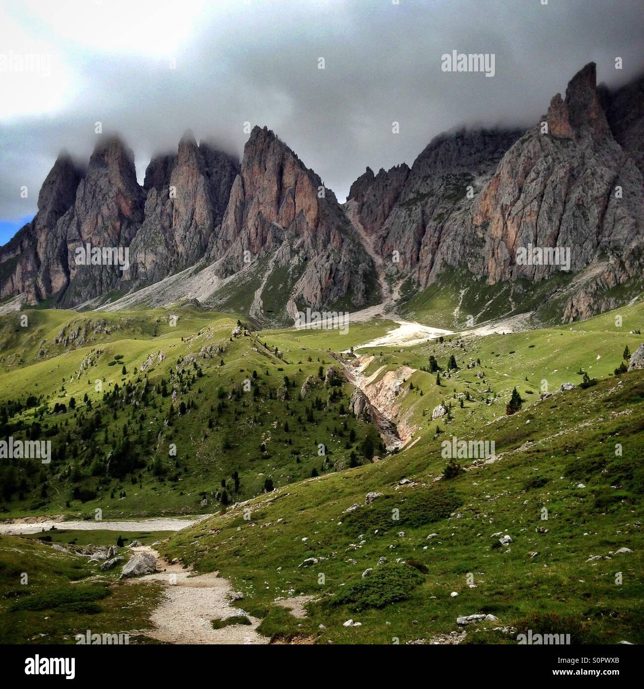 Geisler peaks, Italian Dolomites Stock Photo - Alamy