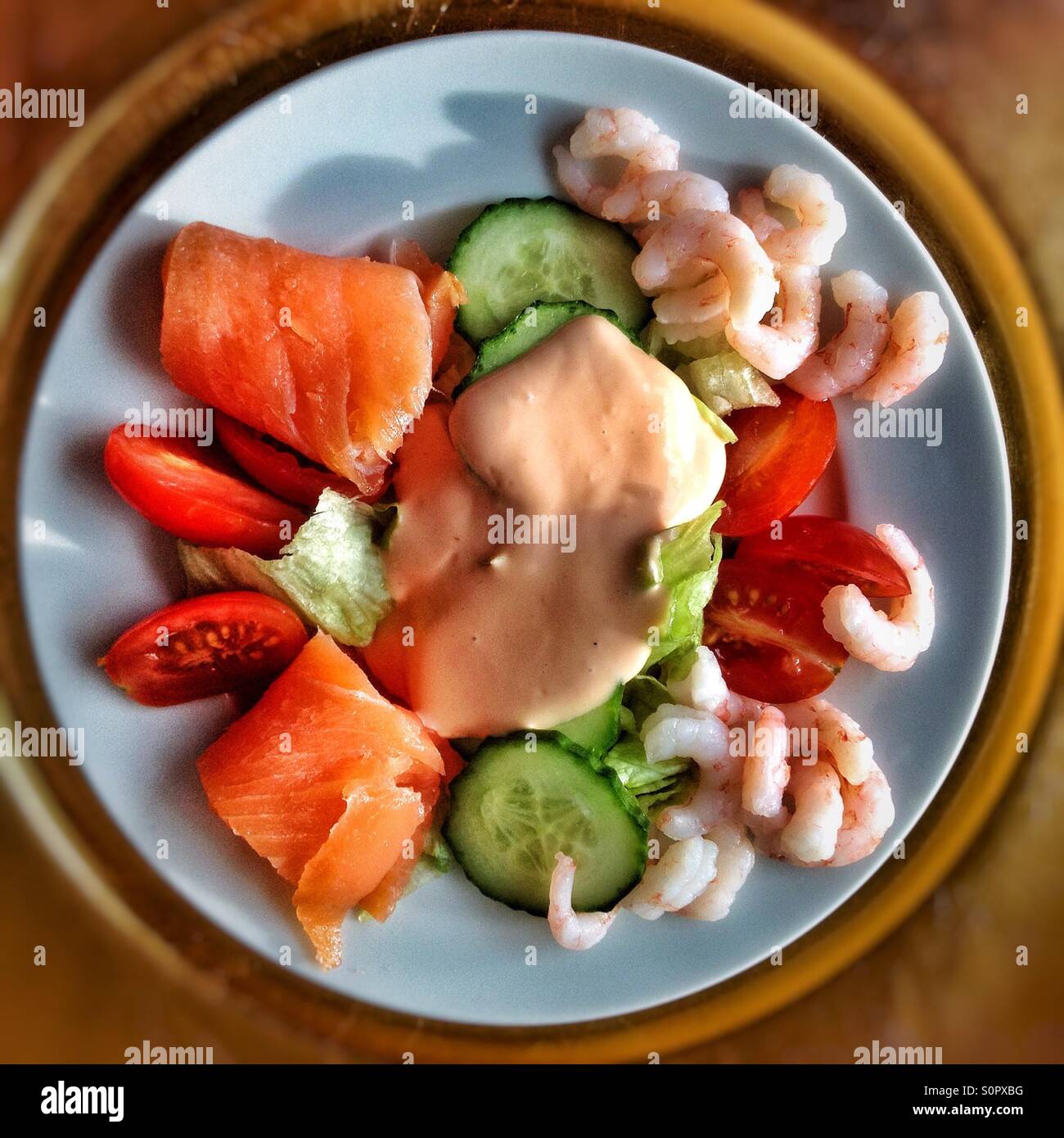 A plate of prawn cocktail Stock Photo - Alamy