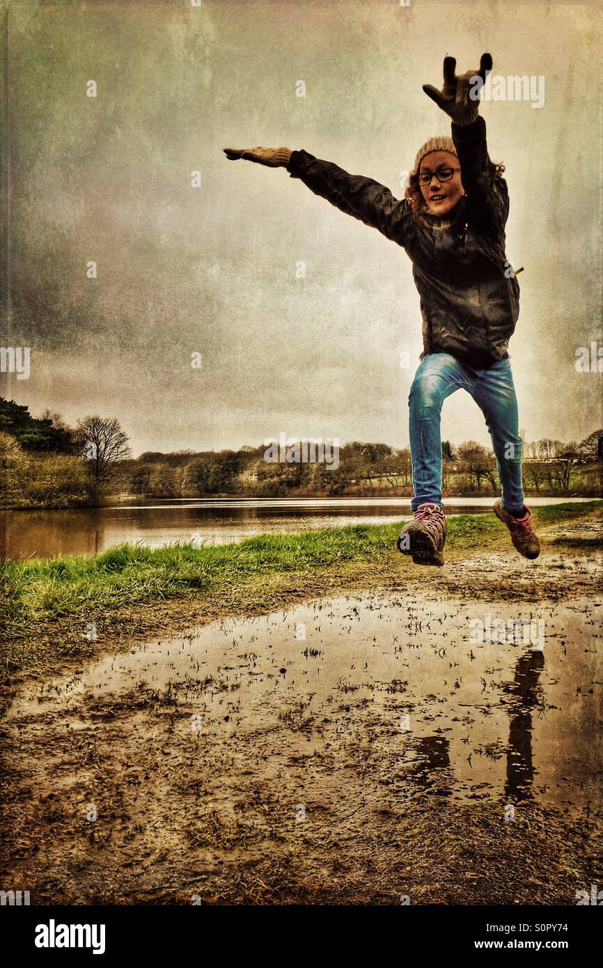 Leaping puddle hi-res stock photography and images - Alamy