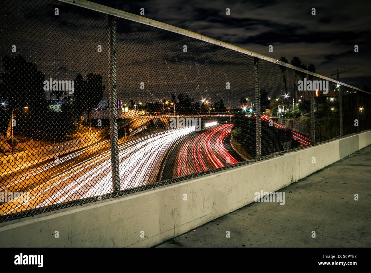Hollywood freeway time lapse Stock Photo - Alamy
