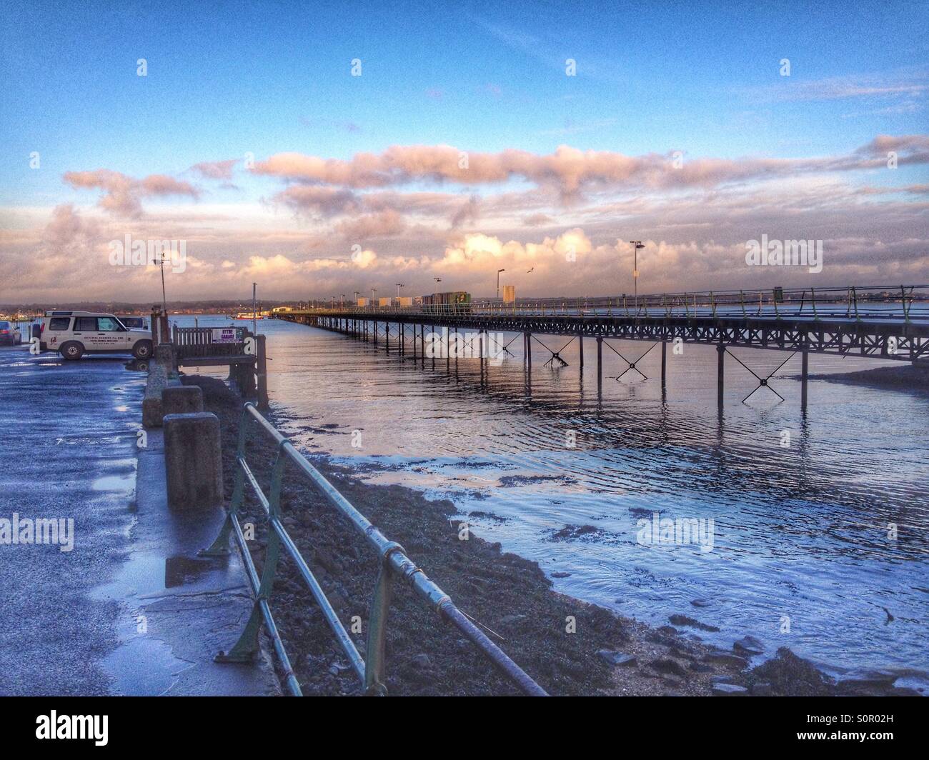 Hythe ferry pier railway Stock Photo - Alamy