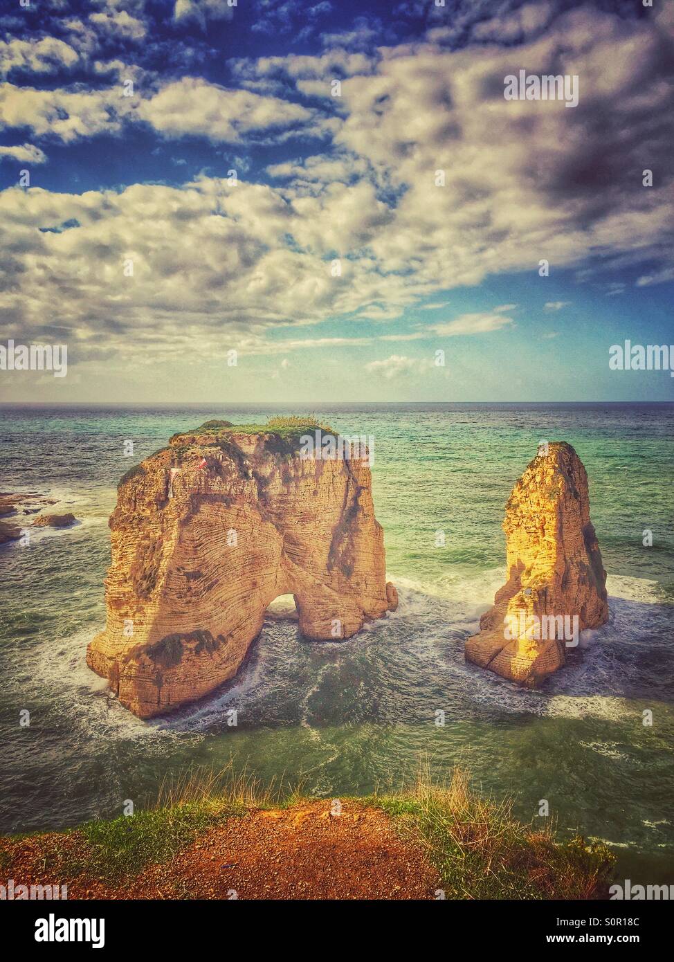 Raucheh Rock Beirut lebanon Middle East Stock Photo - Alamy