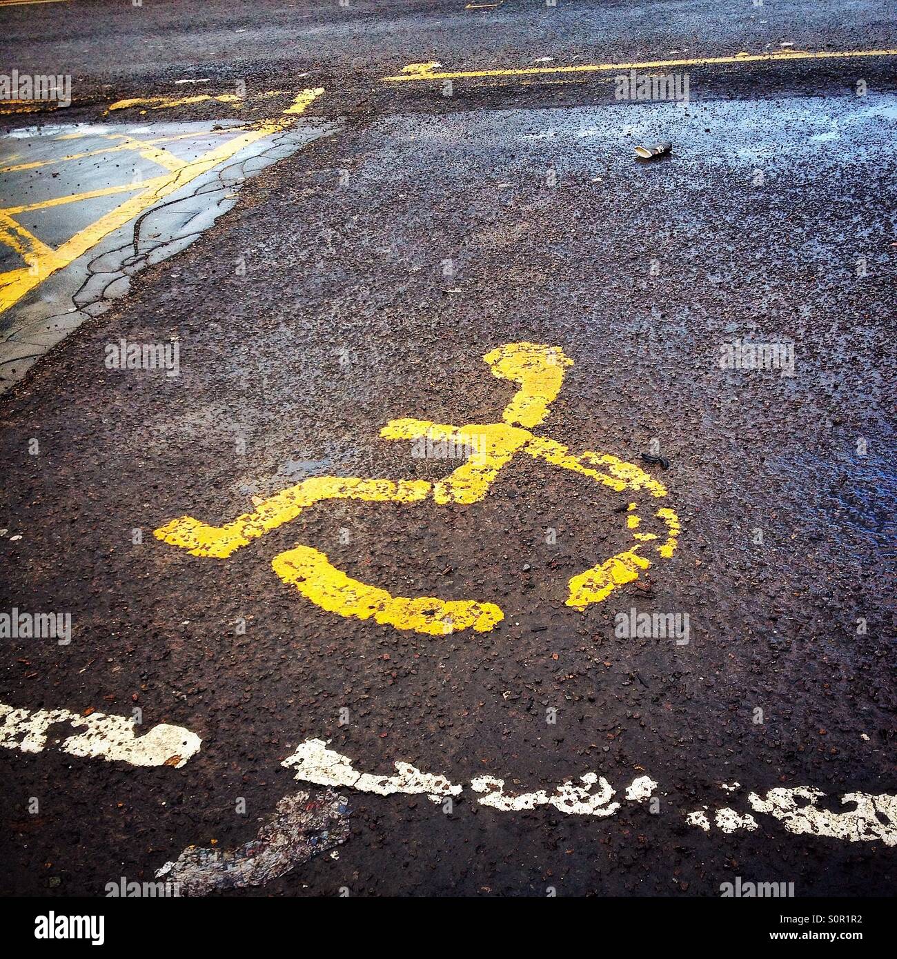 Disabled parking space Stock Photo - Alamy