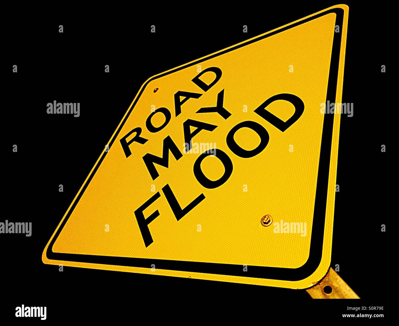 Possible road flood sign hi-res stock photography and images - Alamy
