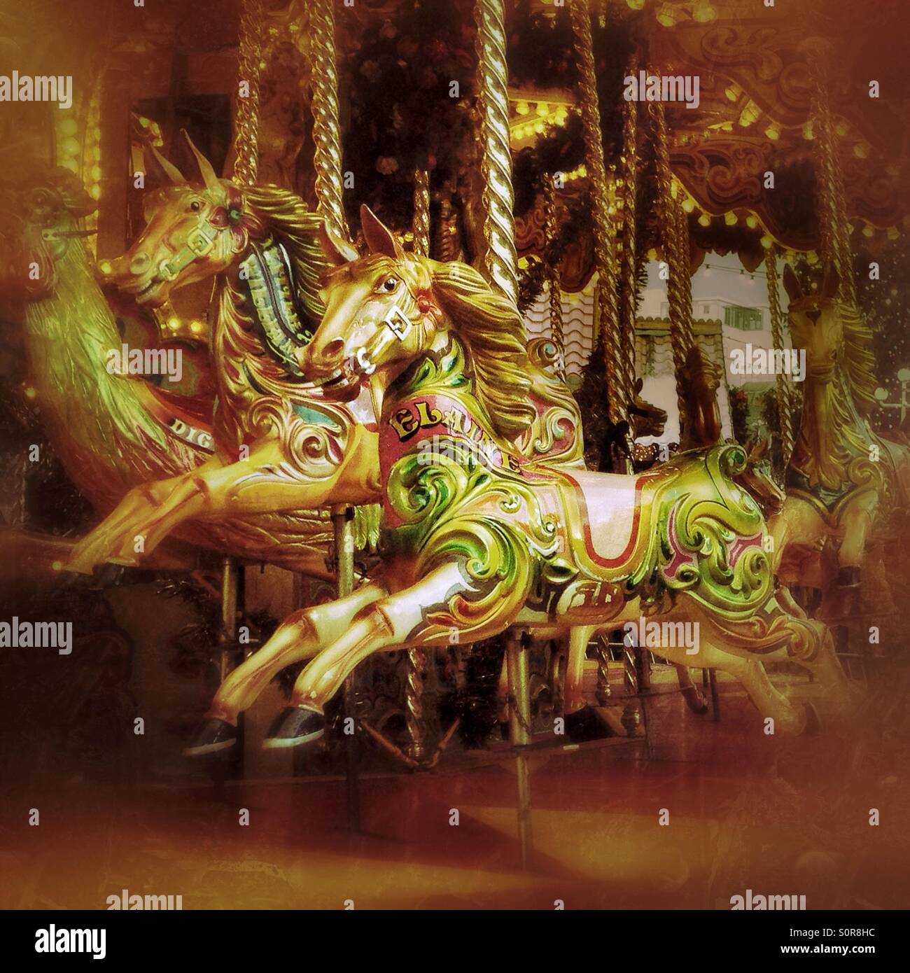 Merry go round horses hi-res stock photography and images - Alamy