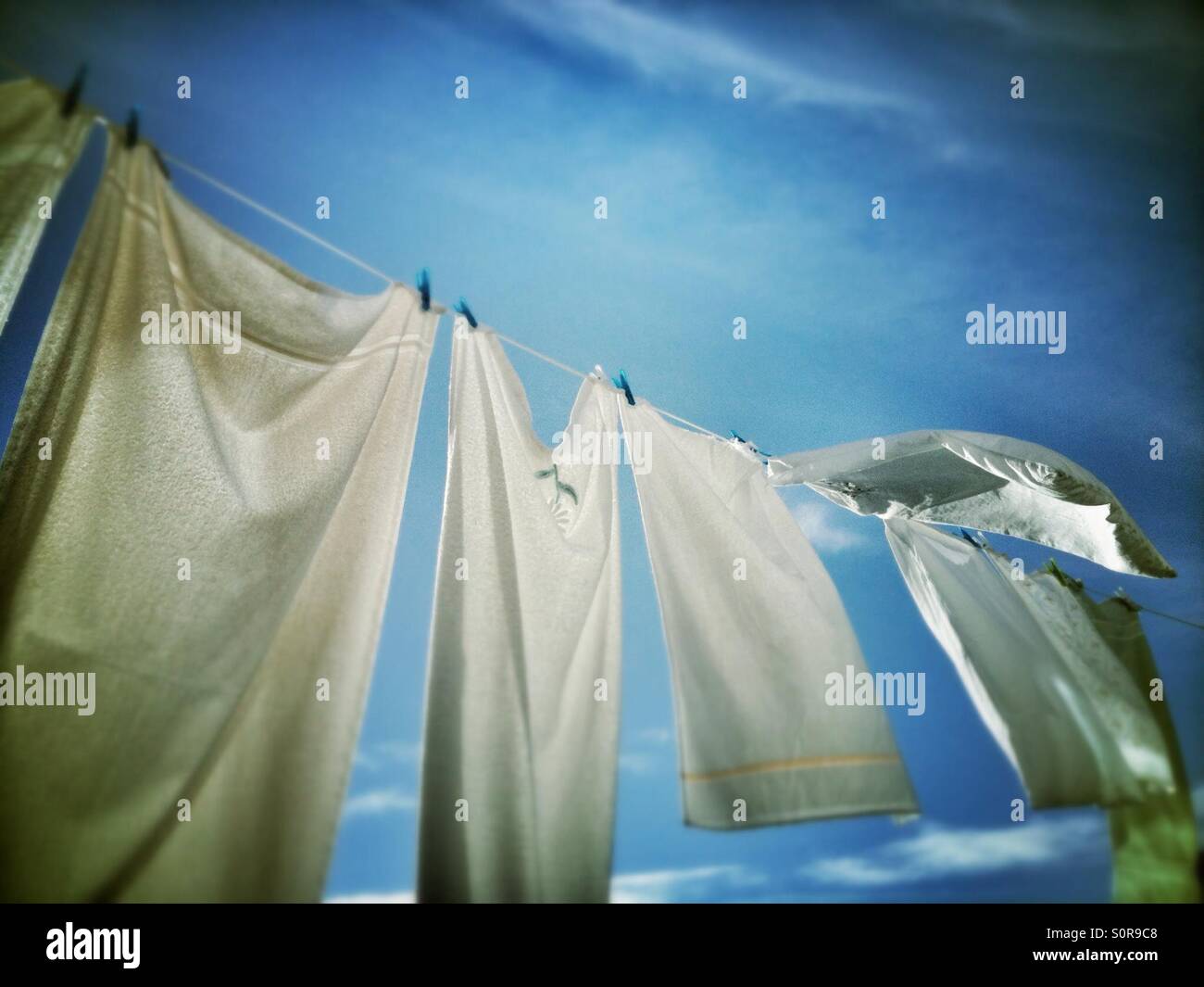Washing on the line hi-res stock photography and images - Alamy