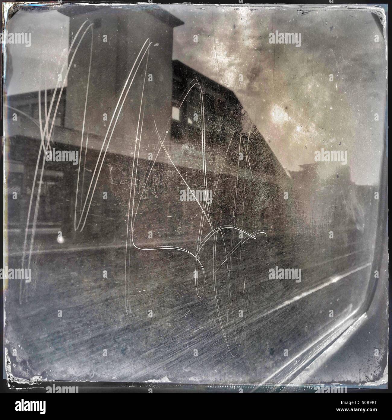 Scratched train window hi-res stock photography and images - Alamy